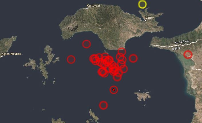 Νέα σεισμική δόνηση μεγέθους 4,7 Ρίχτερ νότια της Σάμου - ertnews.gr
