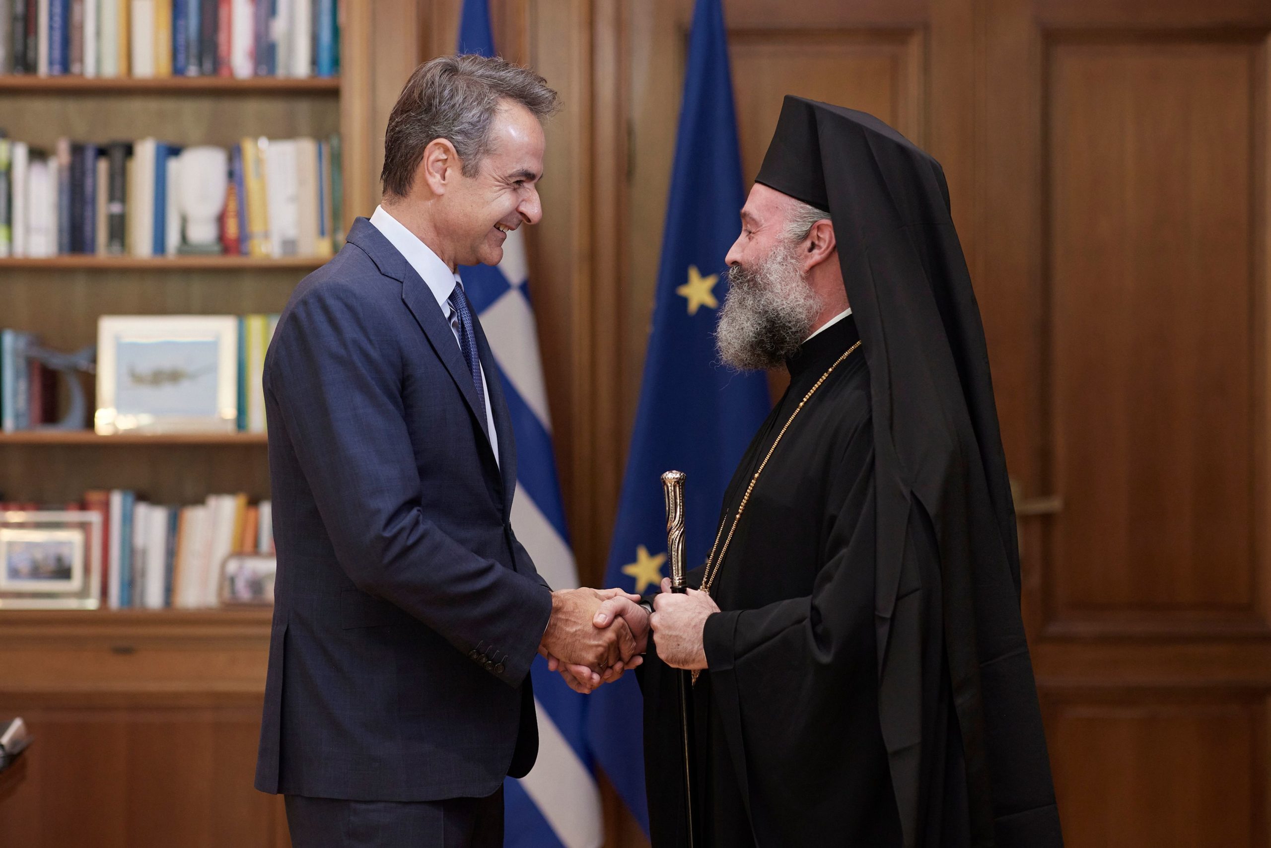 Συνάντηση Κυρ. Μητσοτάκη με τον Αρχιεπίσκοπο Αυστραλίας Μακάριο ...