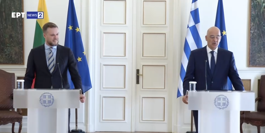 Δηλώσεις των Υπουργών Εξωτερικών Ελλάδας και Λιθουανίας - ertnews.gr