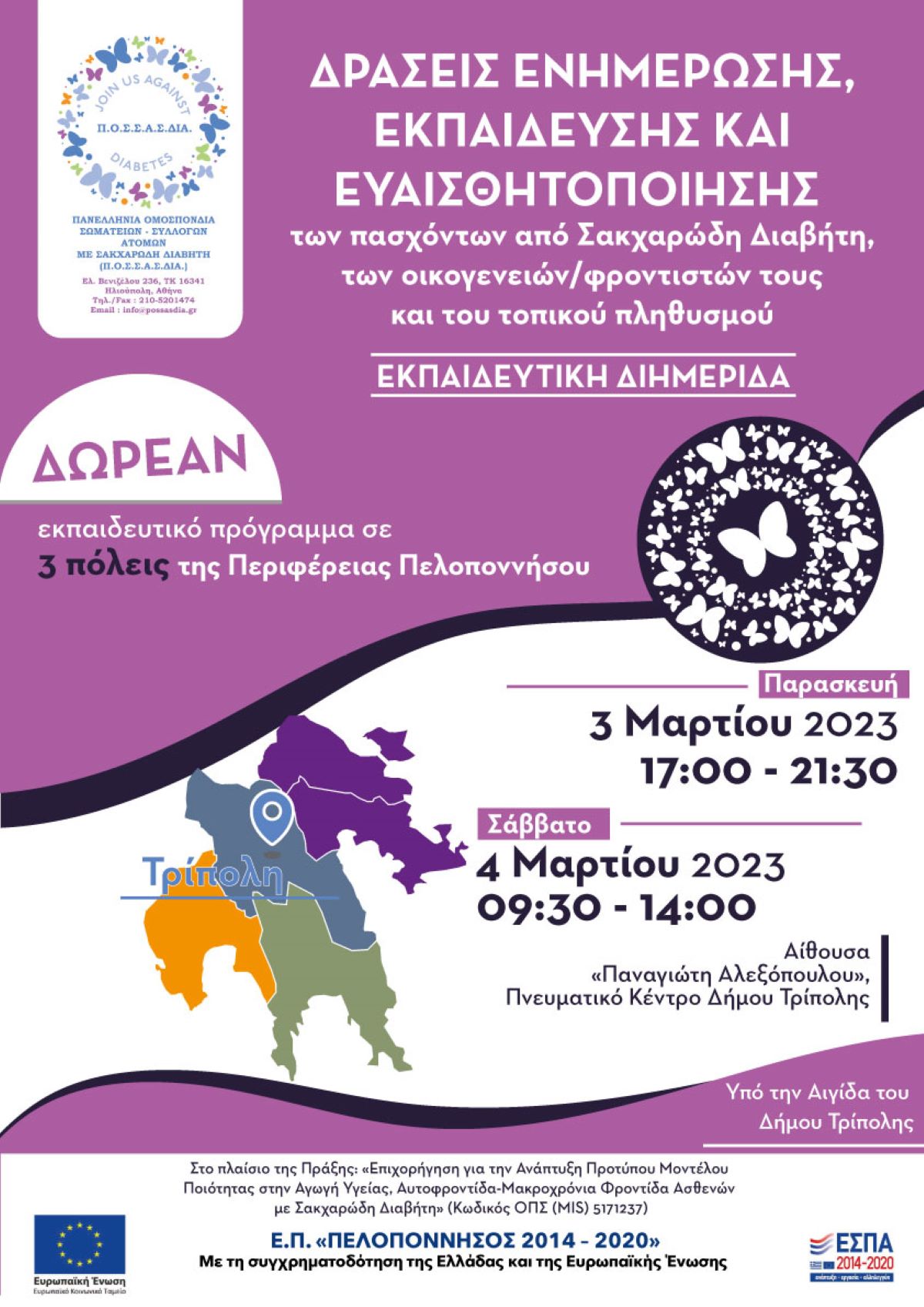 Εκπαιδευτική διημερίδα στην Τρίπολη για τον Σακχαρώδη Διαβήτη - ertnews.gr