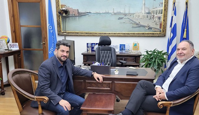 Συνάντηση Προέδρου ΠΕΔ Κρήτης με τον Δήμαρχο Χανίων - ertnews.gr