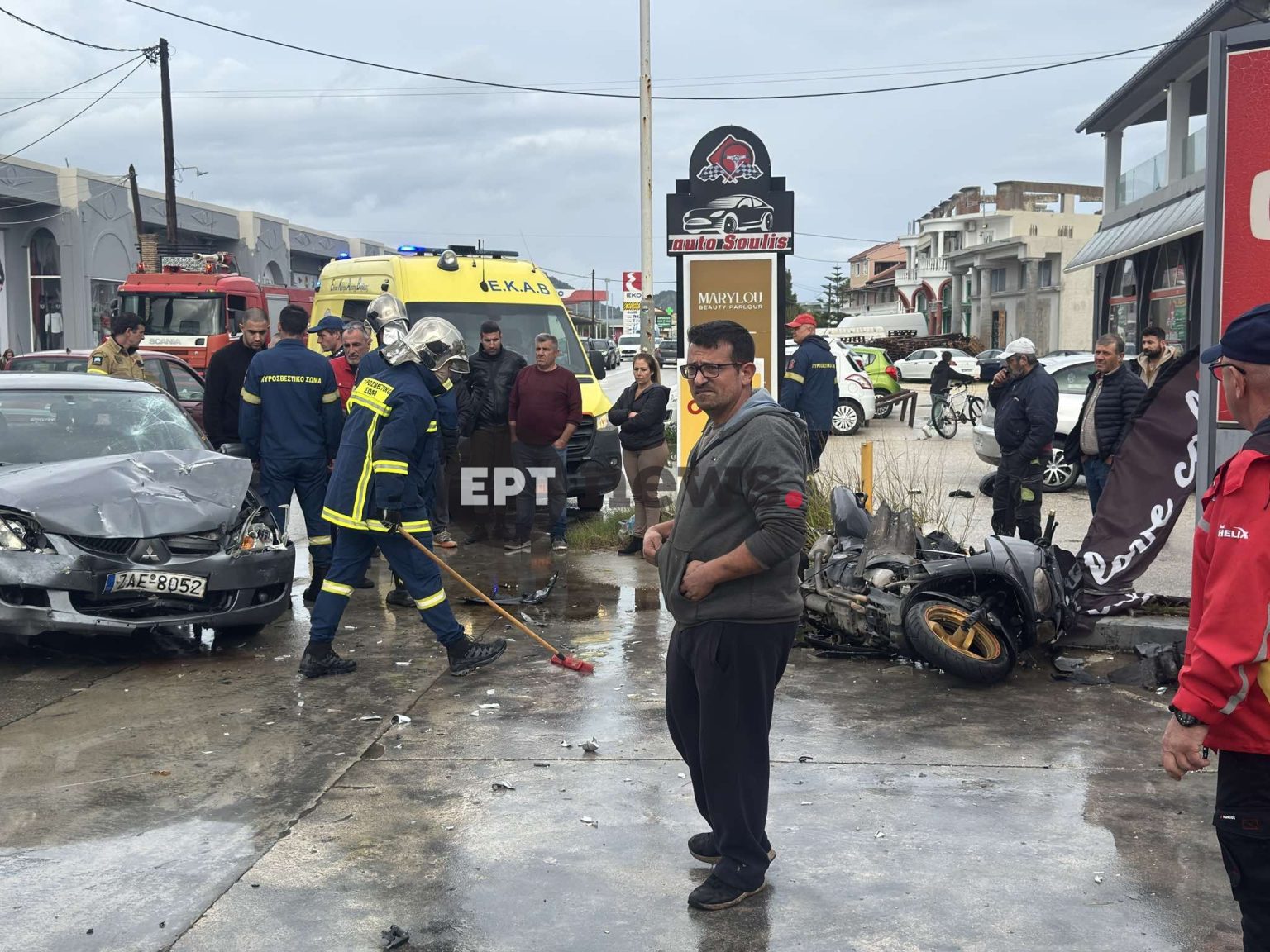 Ζάκυνθος: Τροχαίο με τραυματισμό μοτοσυκλετιστή στου Αμπελόκηπους ...