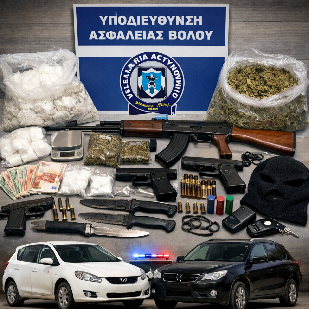 Βόλος: Δεκατρείς συλλήψεις για εγκληματική οργάνωση - Ναρκωτικά, όπλα ...
